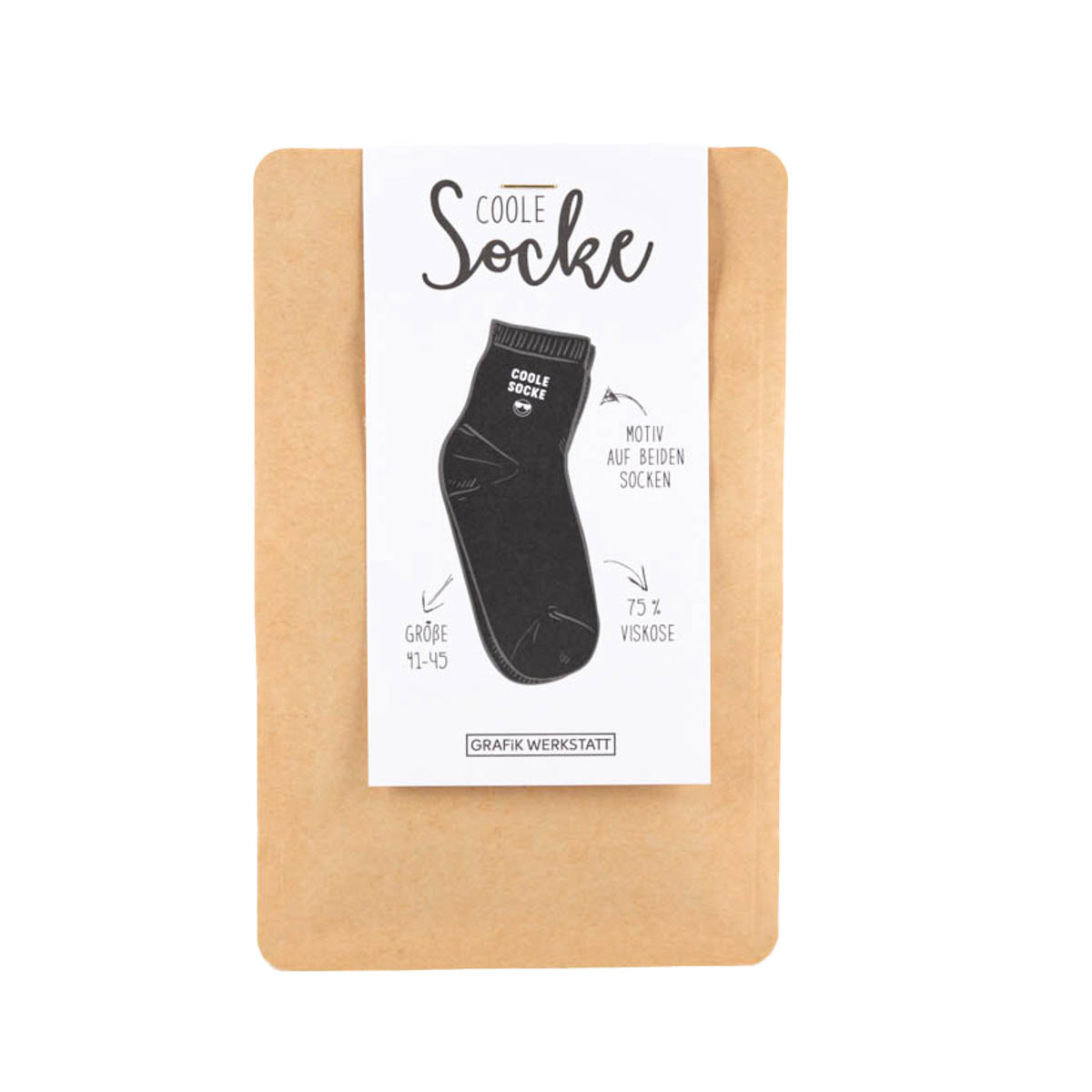Coole Socke Coole Socke schwarz Größe 41-45 von Grafik Werkstatt ...