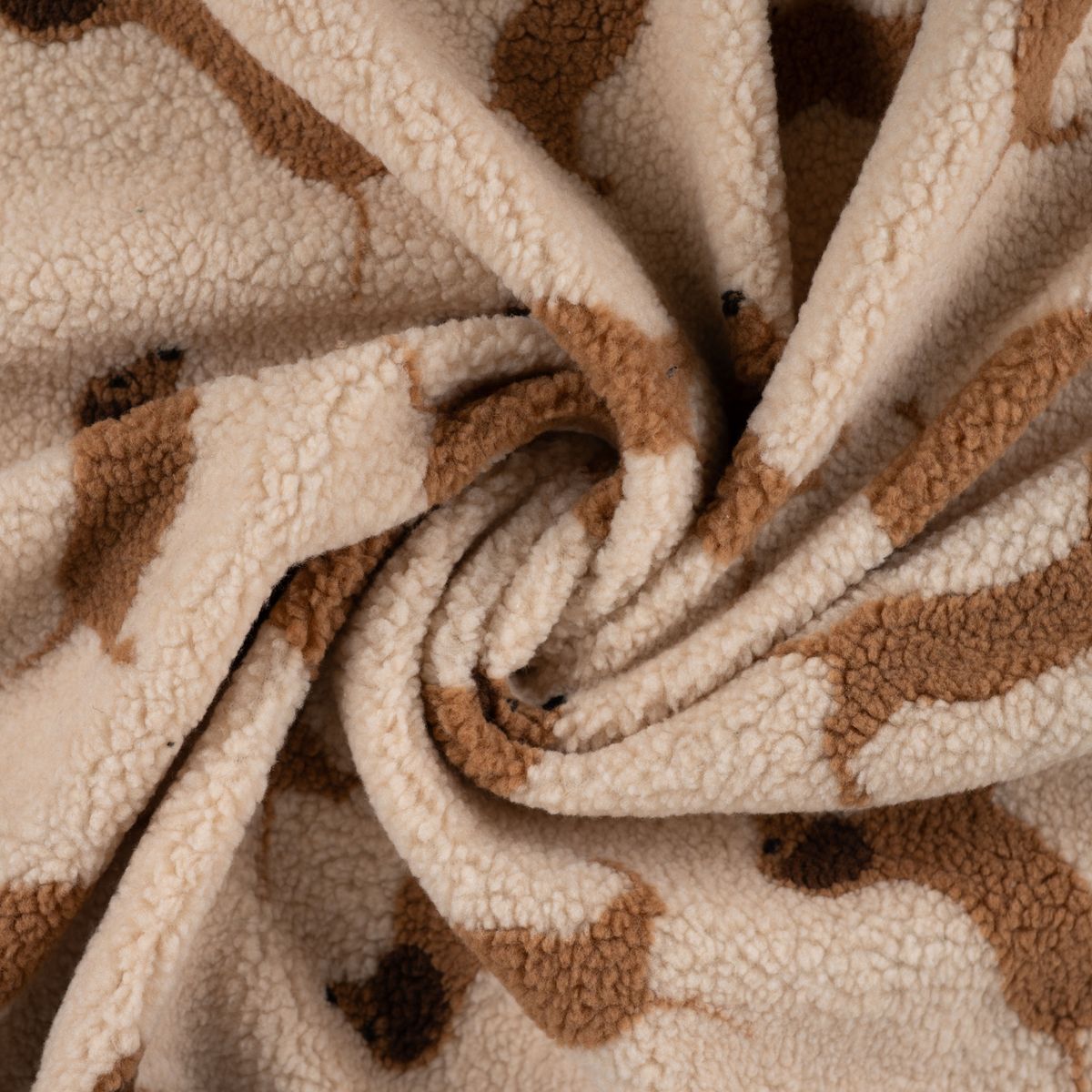 Teddystoff Bouclé Dackel beige braun 155 cm Breite | Schöner Leben